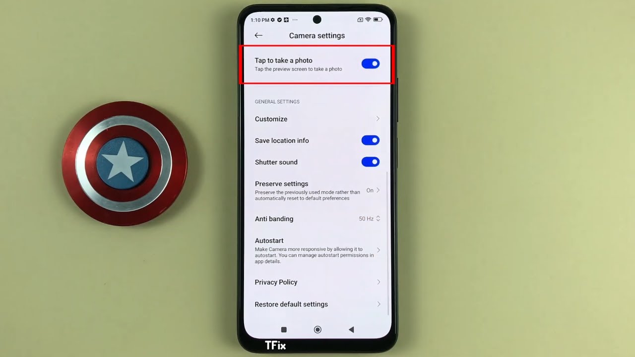 How to touch the screen to take a photo Camera on Xiaomi Redmi Note 11 ...