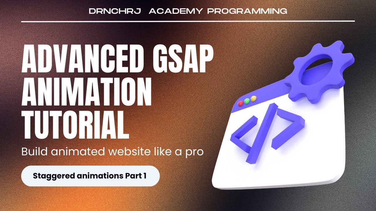 Staggered animations part1 | Web Animation with GSAP | Web Development JS tutorial | EP 3.2 ...