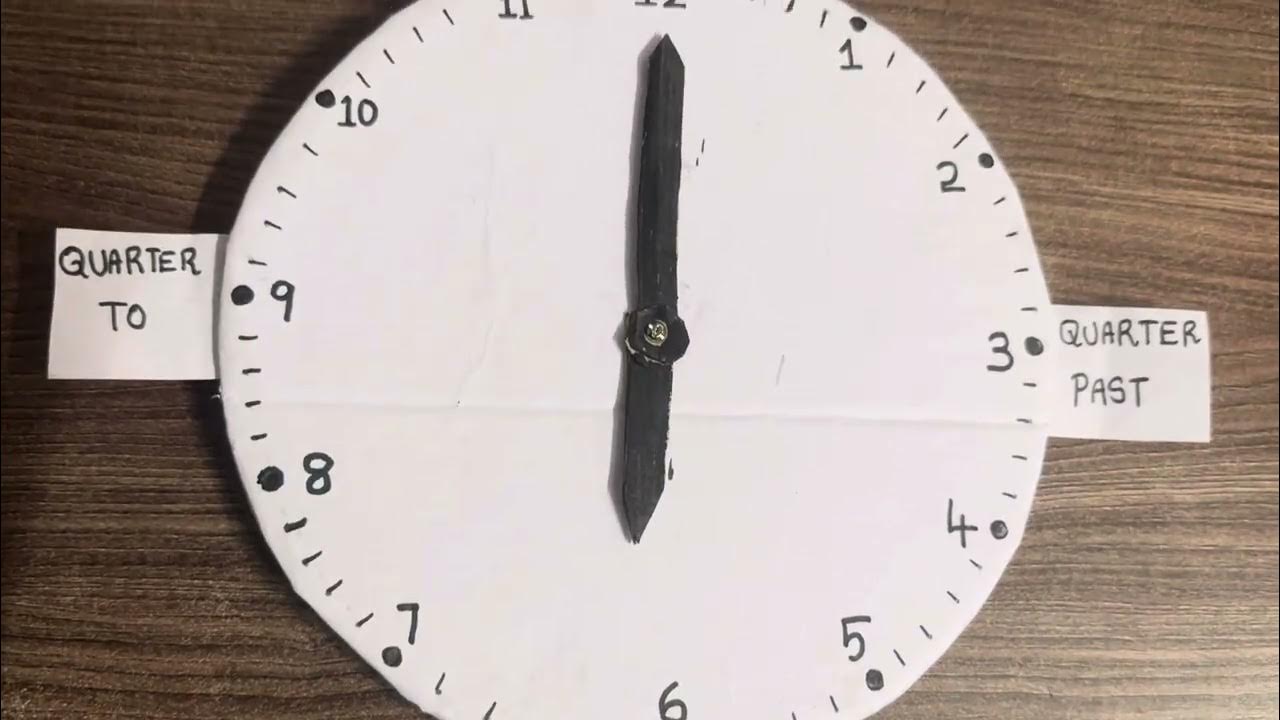 Analog clock project for kids/How to make using cardboard @memekidszone primary schools. - YouTube