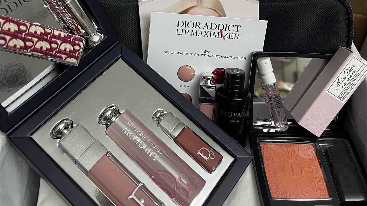 Dior addict lipstick #576, Rouge blush #556, Gris Dior perfume soap # ...