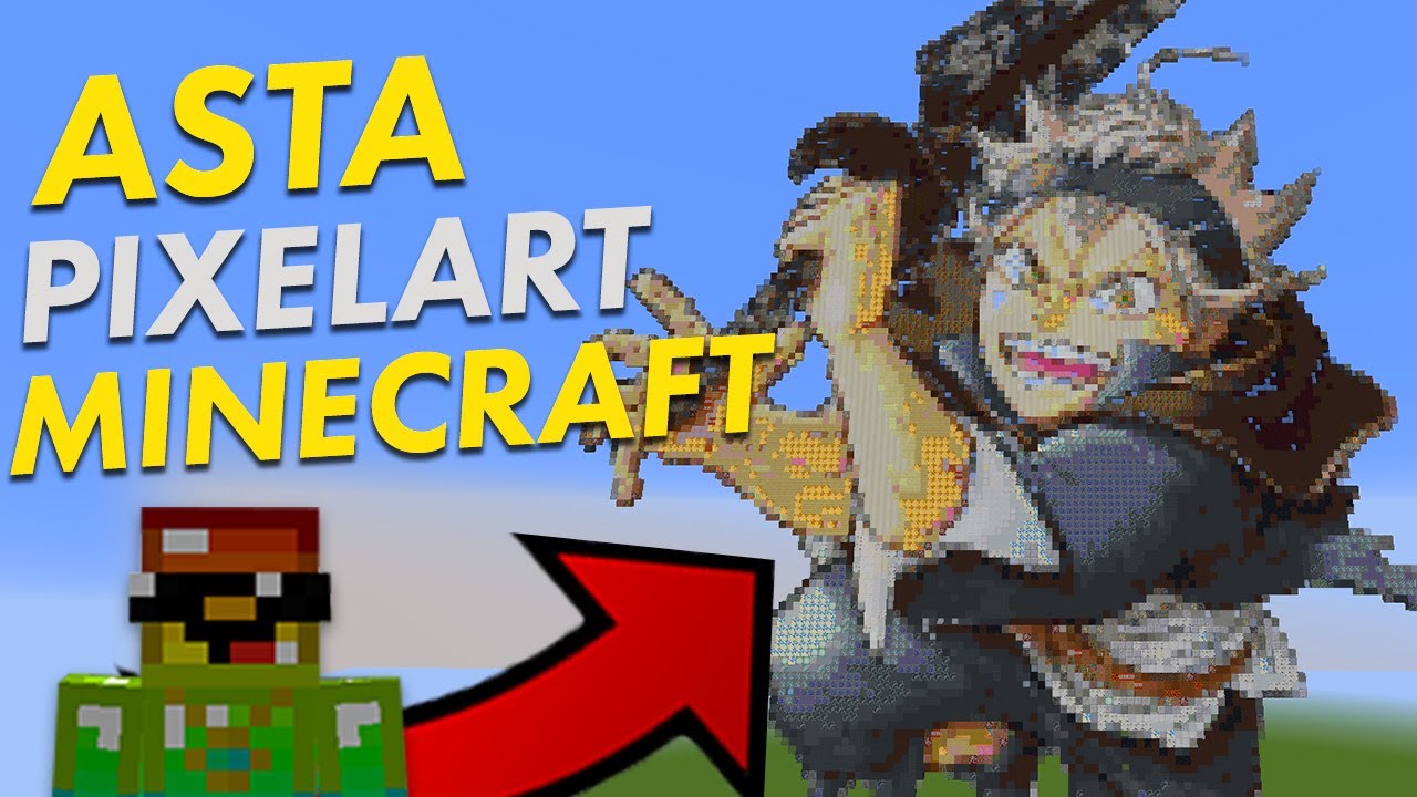 Minecraft: PIXELART DO ASTA NO MINECRAFT | BLACK CLOVER NO MINECRAFT ...