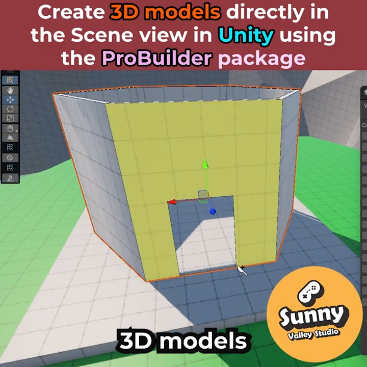 Create 3D models DIRECTLY in Unity 6 - ProBuilder in 60 sec - YouTube