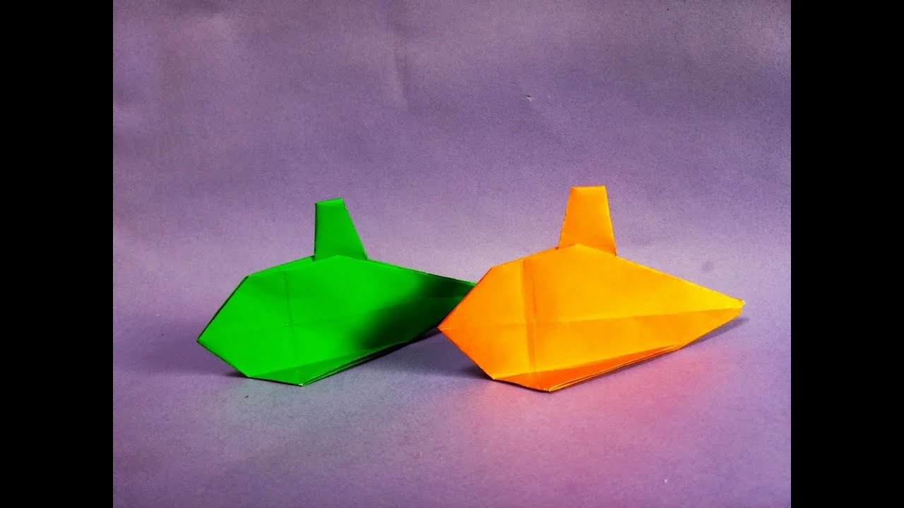 잠수함 종이접기 How to Make Easy Paper Origami Submarine - YouTube