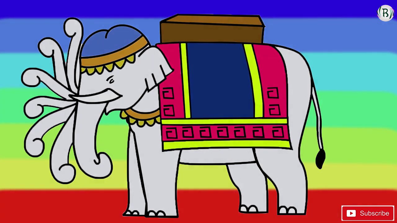 03. ऐरावत हाथी | Drawing for kids step wise - YouTube