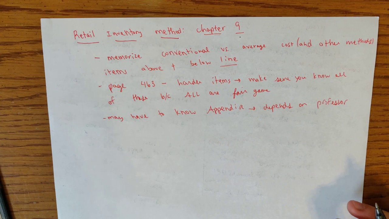 Basics of the Retail inventory method - YouTube