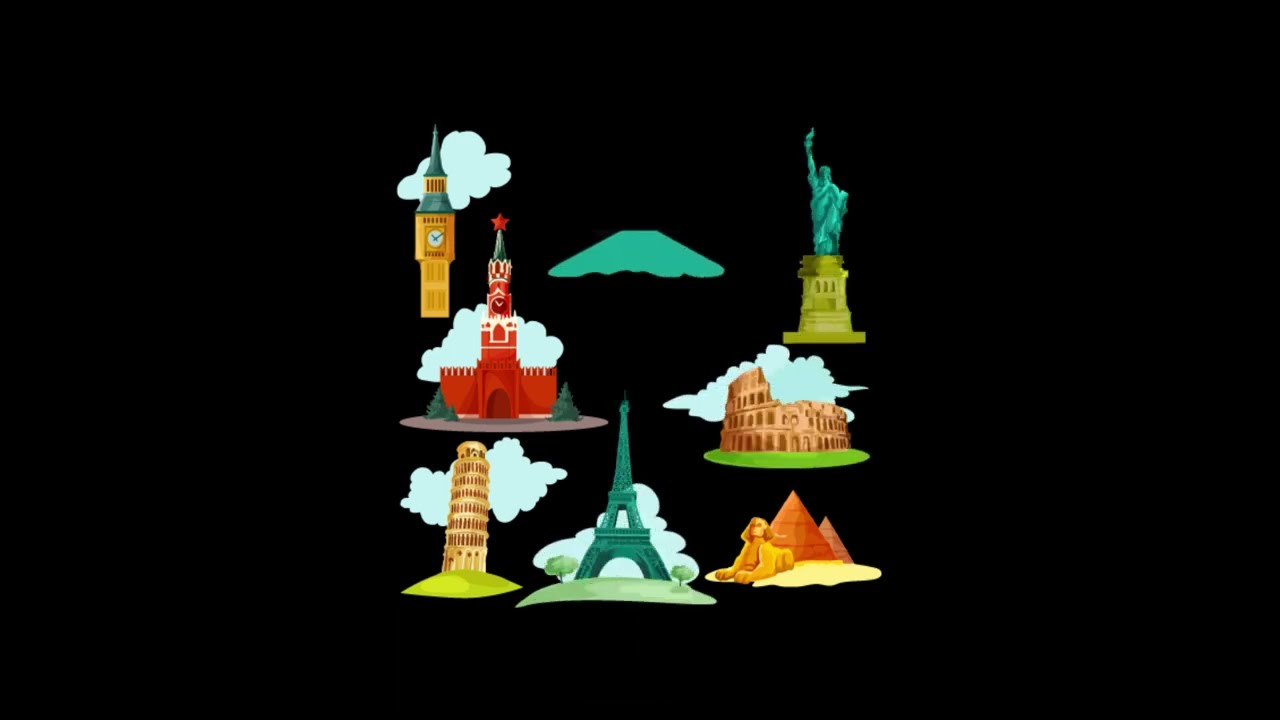 7 Monuments Tourist Place Animation in After Effect ..... Lokesh Rjaput ...