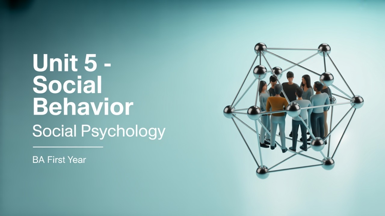 Unit 5 - Social Behavior || Social Psychology || BA First Year - YouTube