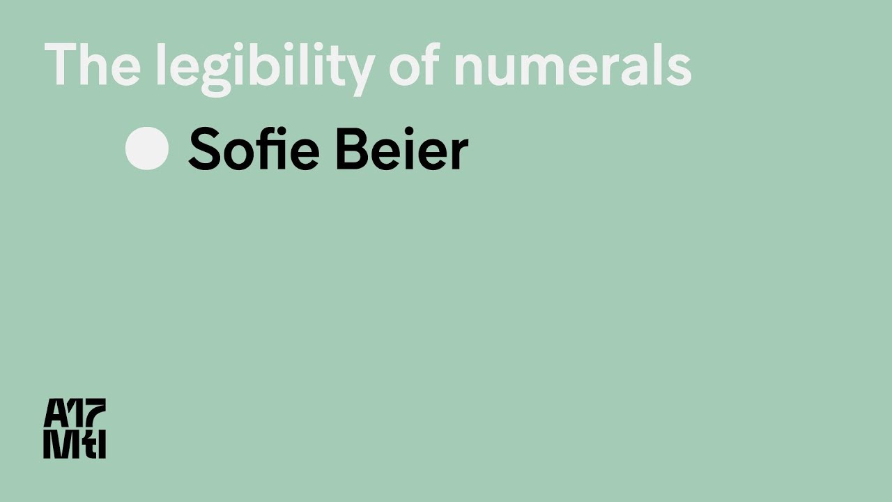 The legibility of numerals - Sofie Beier - ATypI 2017 - YouTube