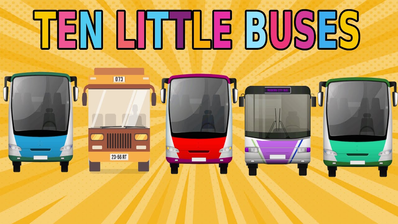 Ten Little Buses - From Wheels On The Bus | Nursery Rhymes for Babies ...