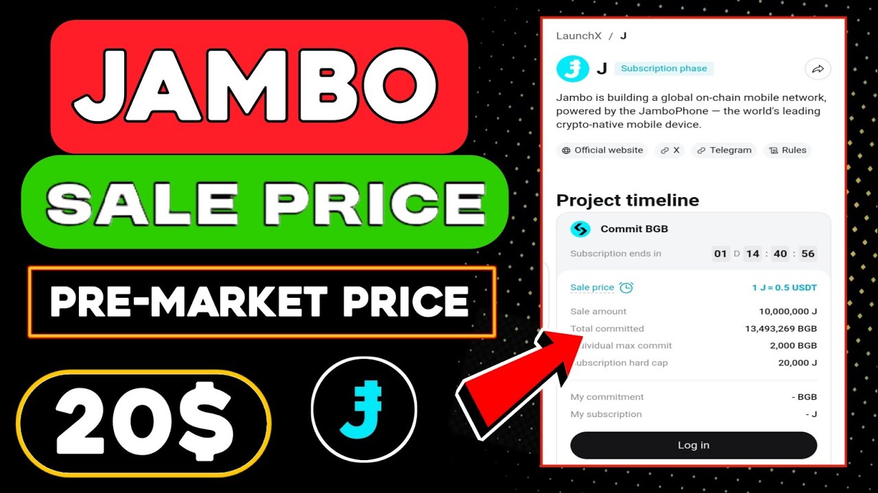 JAMBO Launchx Buy 0.50$ Price In Bitget Exchange 😱 JAMBO Network Tokenomics Price💲 - YouTube