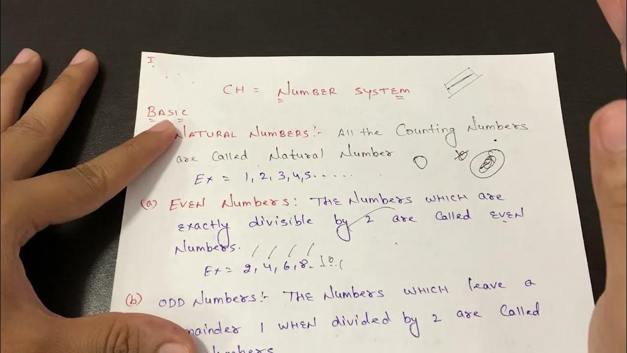 NUMBER SYSTEM | BASIC TERMS | V-1 | FOR ALL EXAM - YouTube
