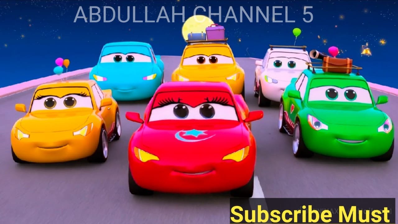 "5 Tiny Cars Rhyme | Fun & Colorful Kids Poem" | Fun poem for kids ...