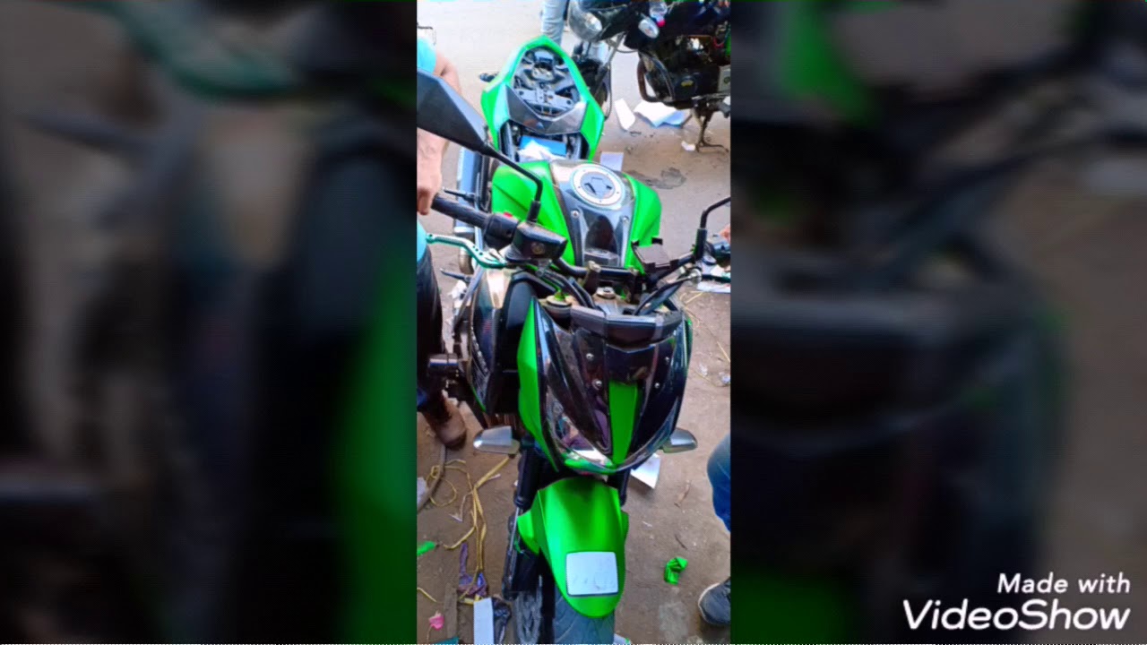 Kawasaki Z800 Full Wrap Royal Green and Black Carbon Fibre 5D - YouTube