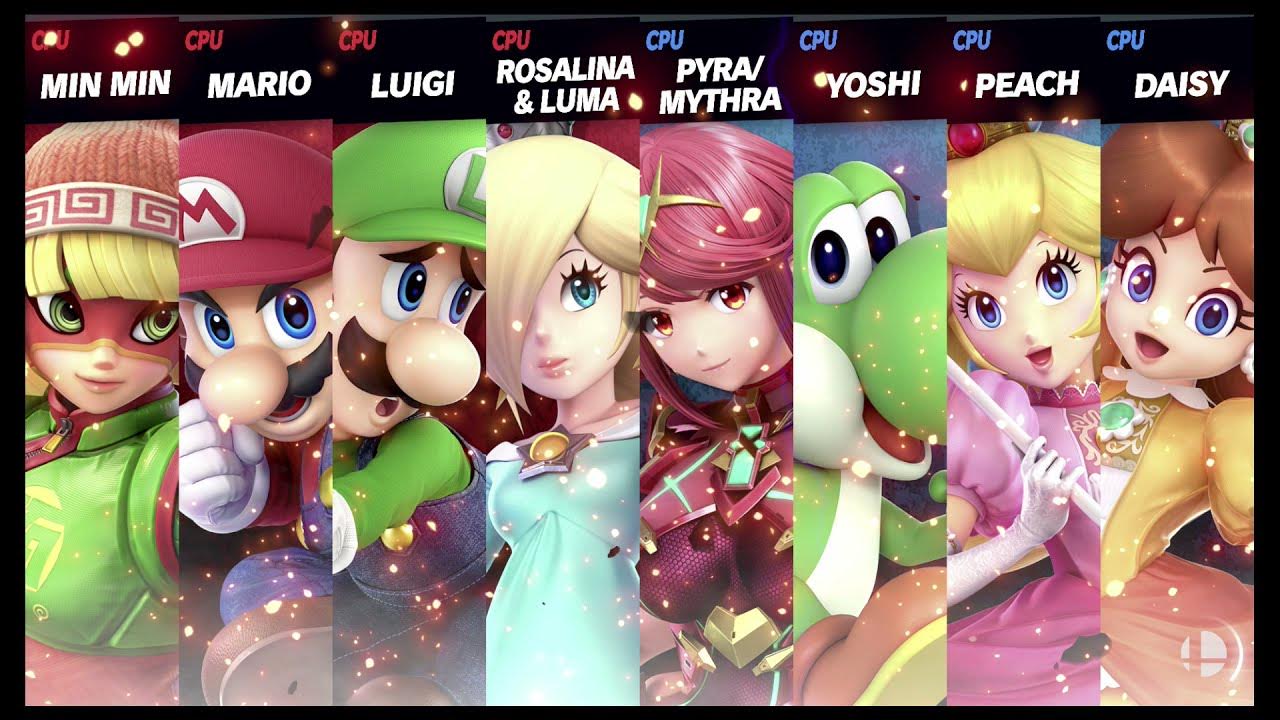 Super Smash Bros. Ultimate - Team Min Min vs Team Pyra/Mythra (Round 2) - YouTube