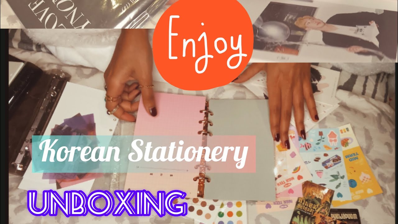 Korean Stationary UNBOXING + Wonho love synonym albums! ASMR - YouTube
