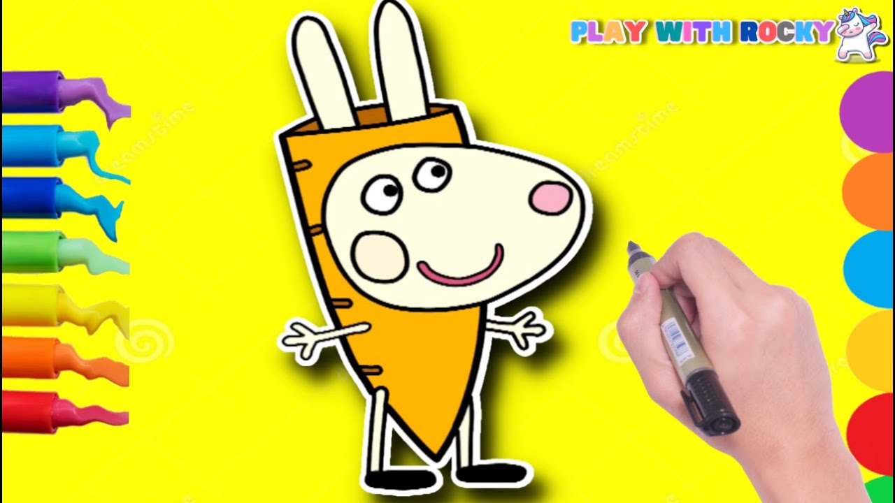 How to draw PEPPA PIG Rebecca Rabbit step by step [EASY] - YouTube