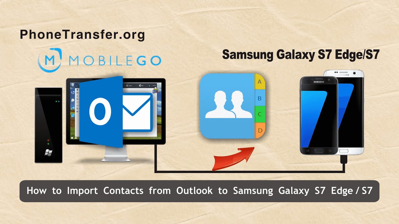 How to Import Contacts from Outlook to Samsung Galaxy S7 Edge, Sync ...