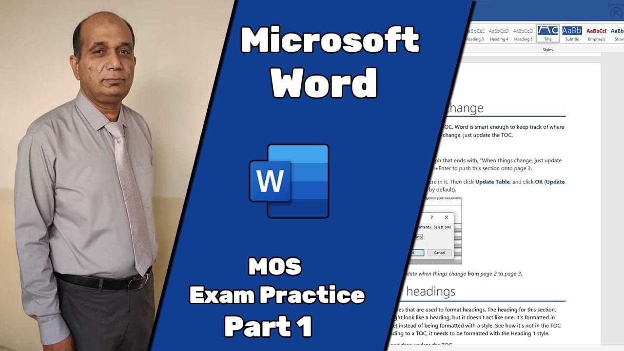MOS Microsoft Word 2019 MO-100 | Practice Exam | Project 1 | By # ...