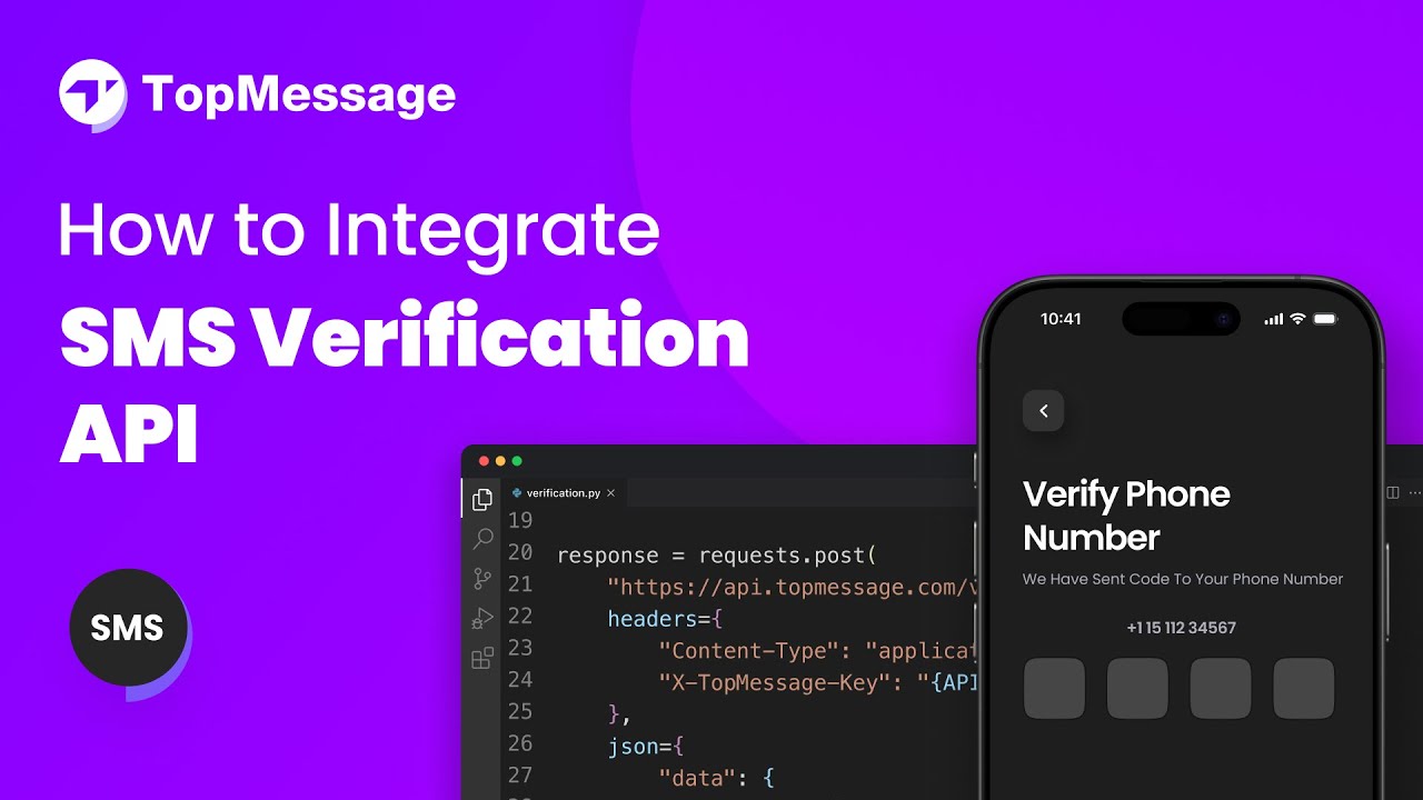 How to Integrate SMS Verification API | TopMessage Tutorial - YouTube