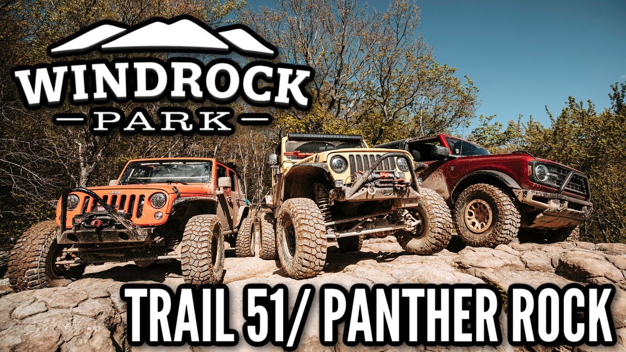 New Bronco + Jeeps VS Trail 51 aka Panther Rock!!! Windrock 2023 - YouTube