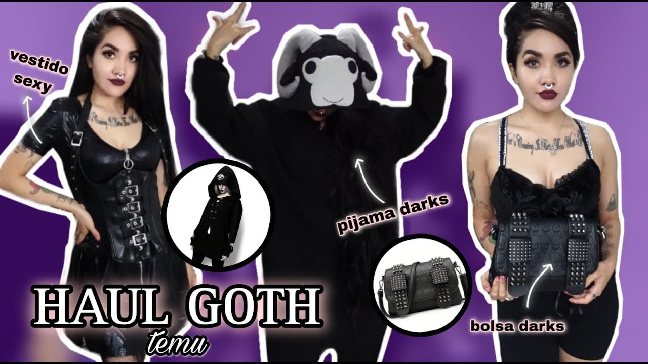 Probando $4000 pesos en ROPA GOTH EMO Y DARKS | temu haul - YouTube