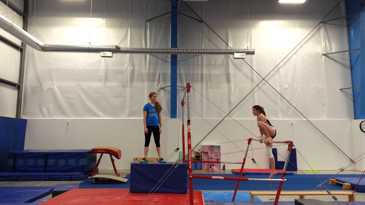 Tyra's Kip Cast to Handstand Layout Flyaway - YouTube