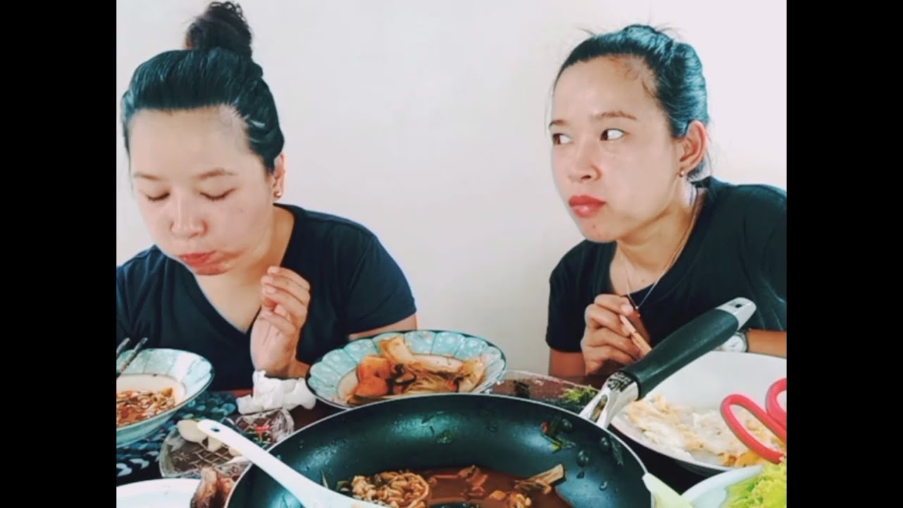 Mukbang :) | 4packs ramen || kimchi || samgyup - YouTube