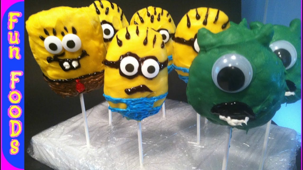 Cartoon Character Rice Krispie Pops | How to Make Rice Krispie Pops ...