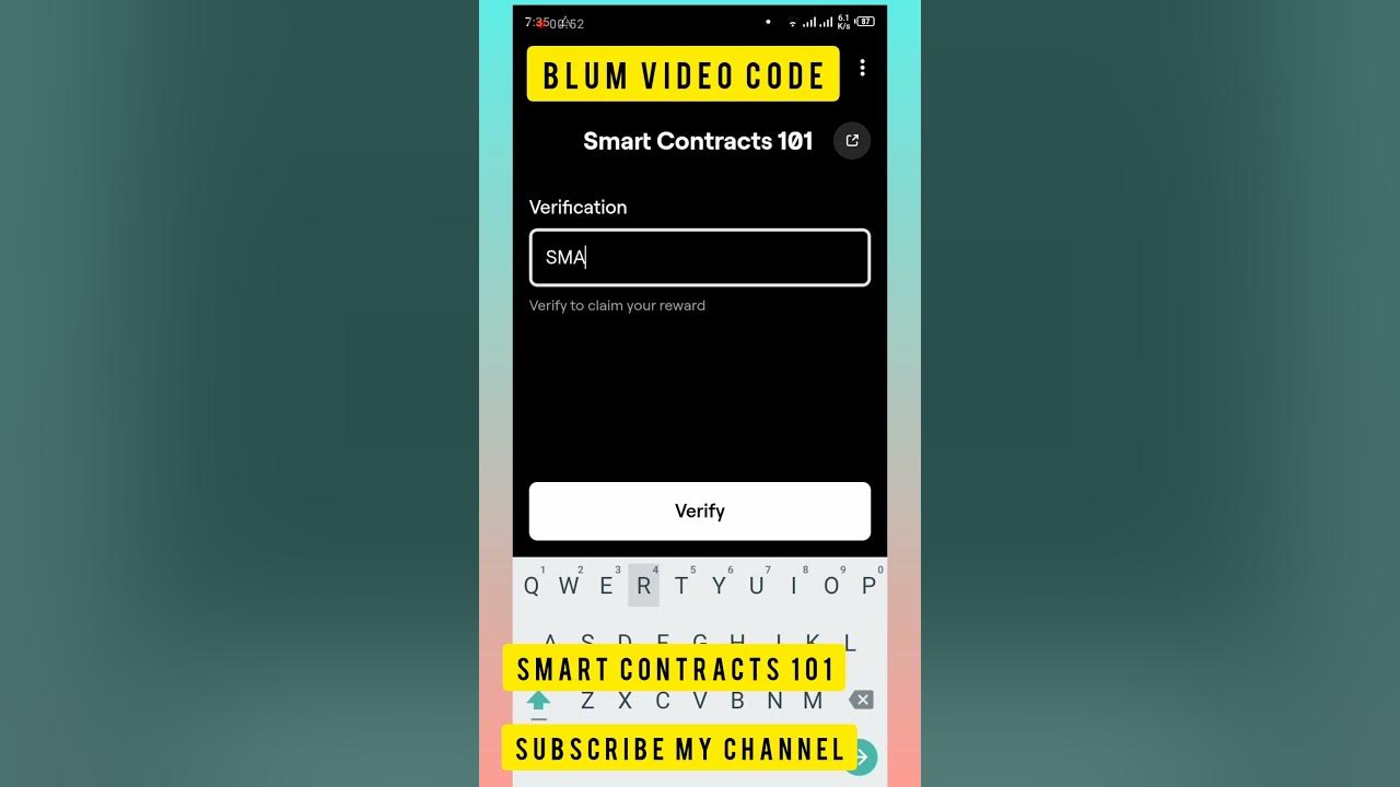 Smart Contract 101 Blum Code | Blum Code Smart Contract 101| Blum Youtube Video Code # ...