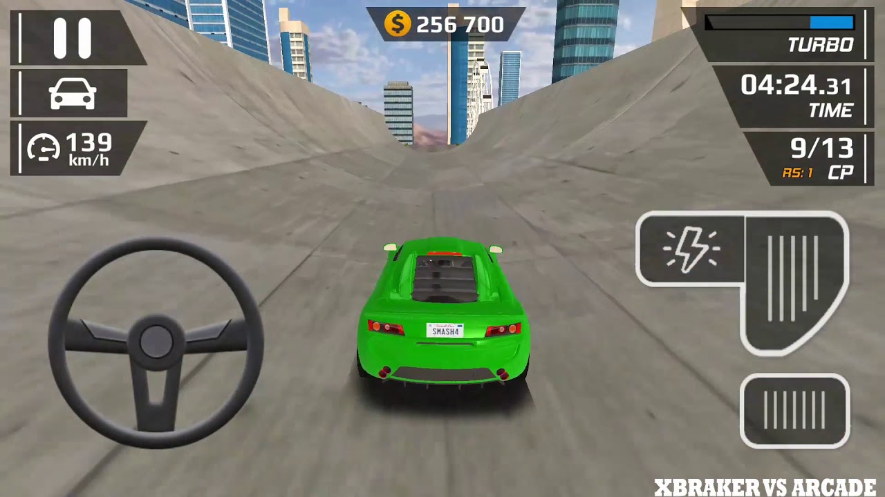 Smash Car Hit: Green Sport Car Driving Stunts New Record - Android ...