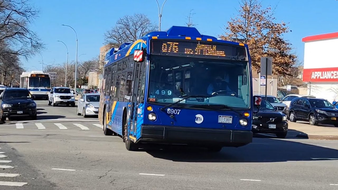 MTA NYCT/NICE: Windy Bus Action at Northern Blvd & Francis Lewis Blvd ...