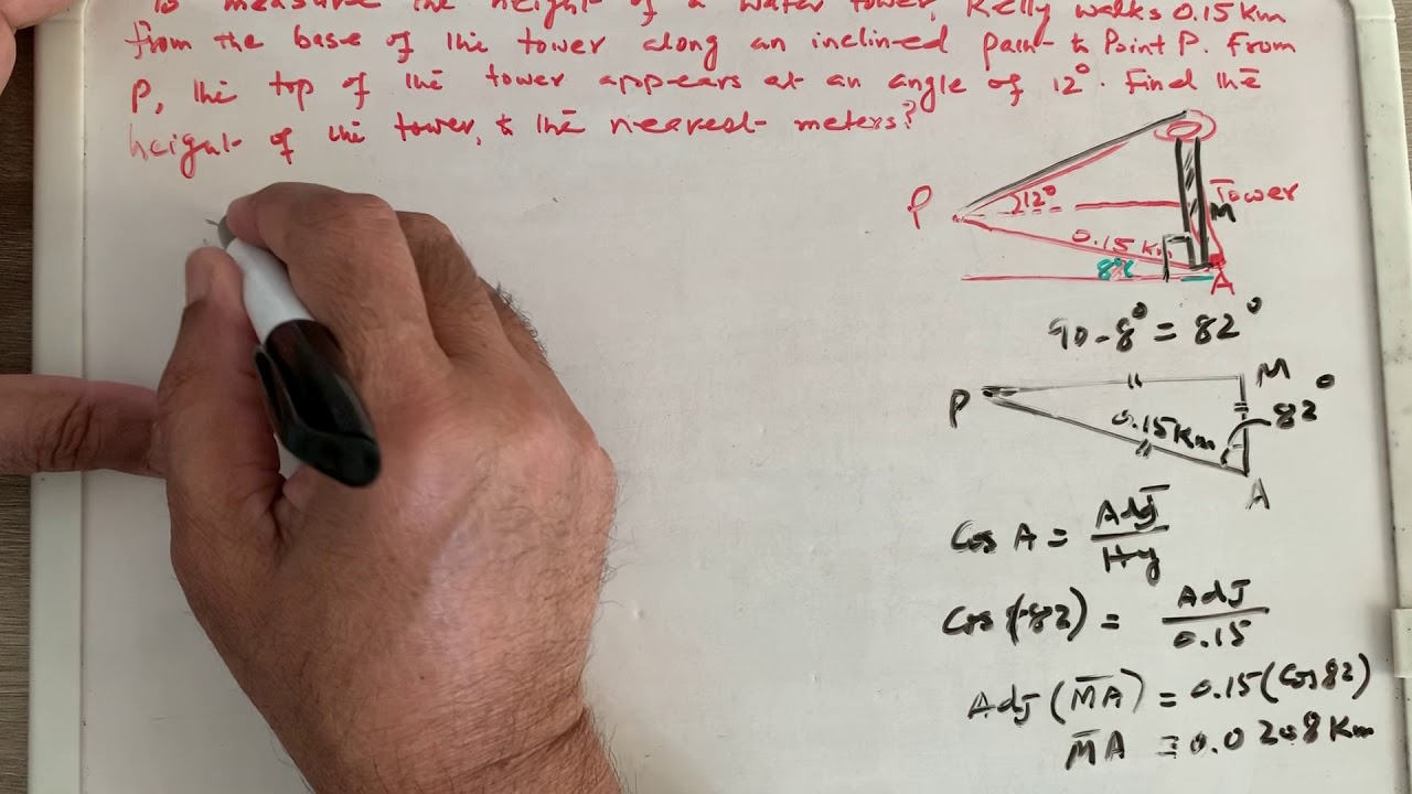 Application of trigonometric ratio SOH, CAH, TOA Grade 10 word problem ...