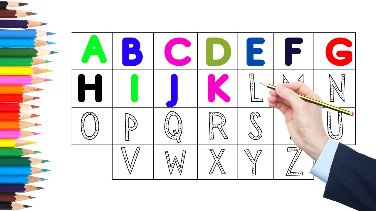 A to Z alphabet for kids,Collection for writing along dotted line for ...