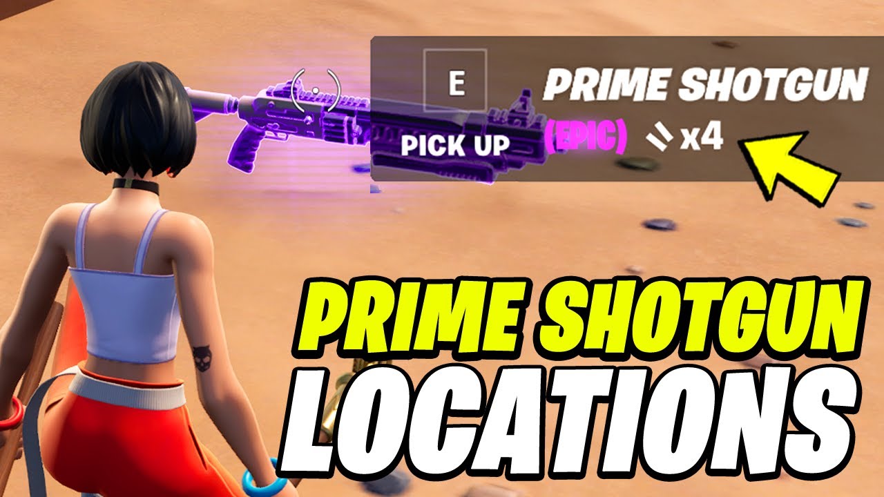 PRIME SHOTGUN Location & Gameplay (Fortnite) - YouTube