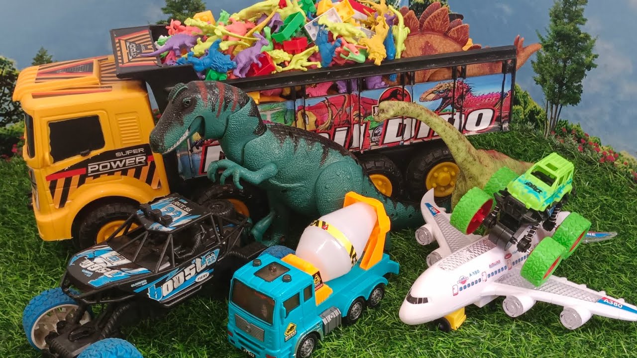 Mobil Dino- Mobil Monster, Off Road Car, Truck Trailer & Dinosaurus ...