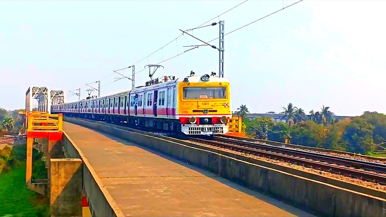 VERIOUS COLOURFUL TRAIN AT PALSIT RAIL BRIDGE || HOWRAH BARDDHAMAN ...