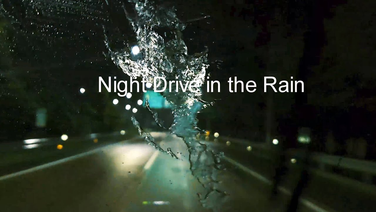 [4K] Highway Night Driving in the Rain for deep sleeping, study ...