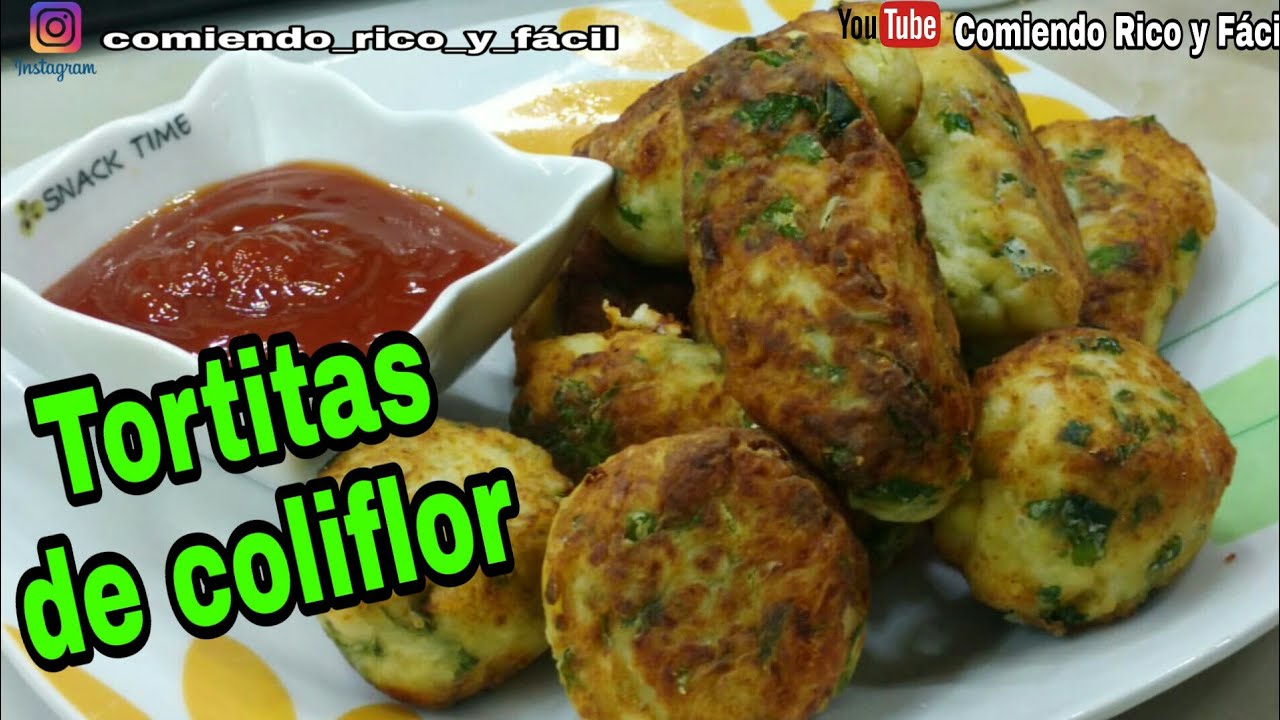 TORTITAS DE COLIFLOR | CROQUETAS DE COLIFLOR RELLENAS DE QUESO ...