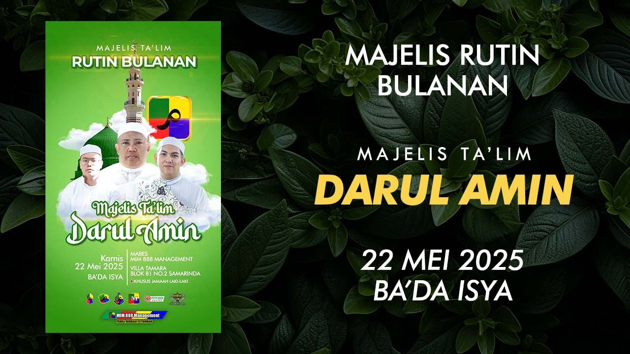 🔴LIVE MAJELIS TA'LIM DARUL AMIN - YouTube