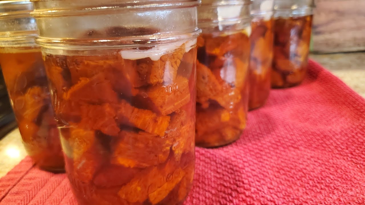 Home Canning Ham Cubes In Ham Stock/365 Day Challenge - YouTube