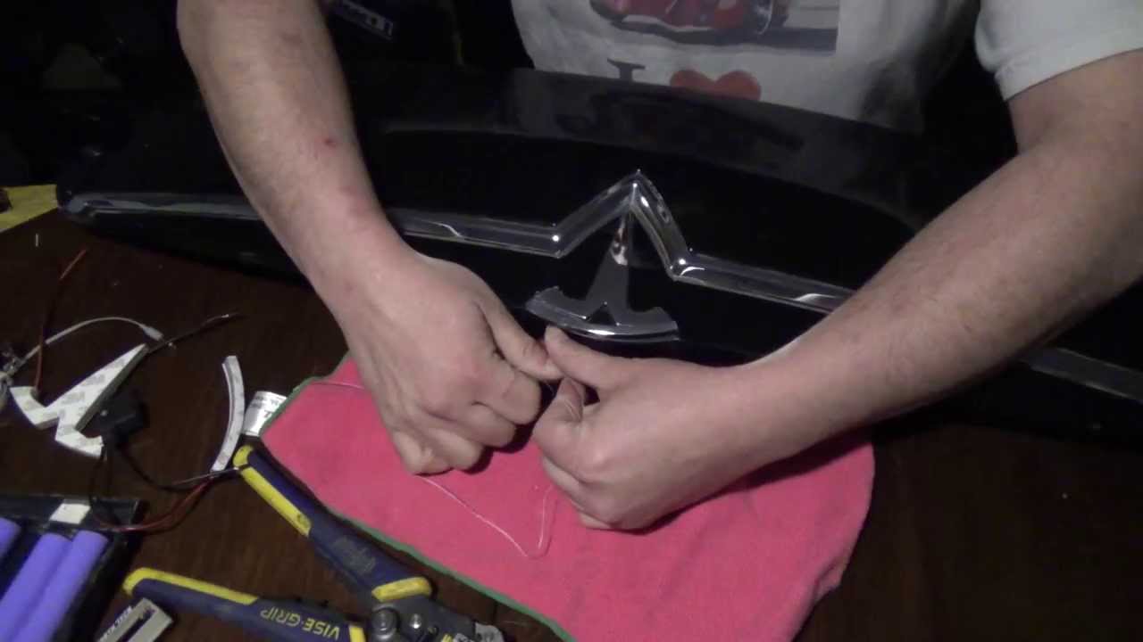 Tesla Motors Model S: Light Up Tesla "T" Installation in the nose cone ...