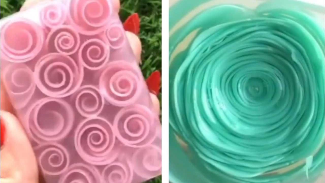 Oddly satisfying video| ASMR soap cutting| Relaxing video| Most ...