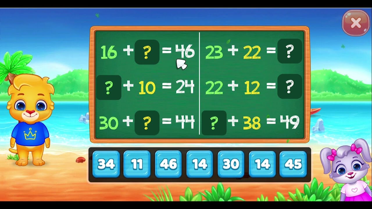 Kids Math addition game for class 1 with Lucas and friends # ...