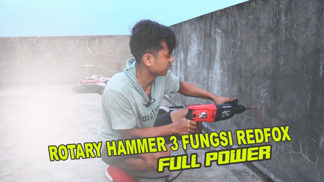 RIVIEW DAN UNBOXING REDFOX ROTARY HAMMER DRILL 3 FUNGSI - YouTube