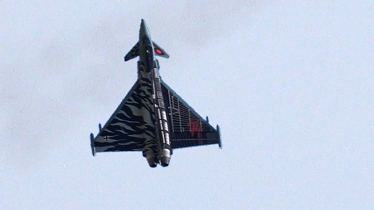 🇩🇪 Dusk German Typhoon Display Over RIAT 2024 - YouTube