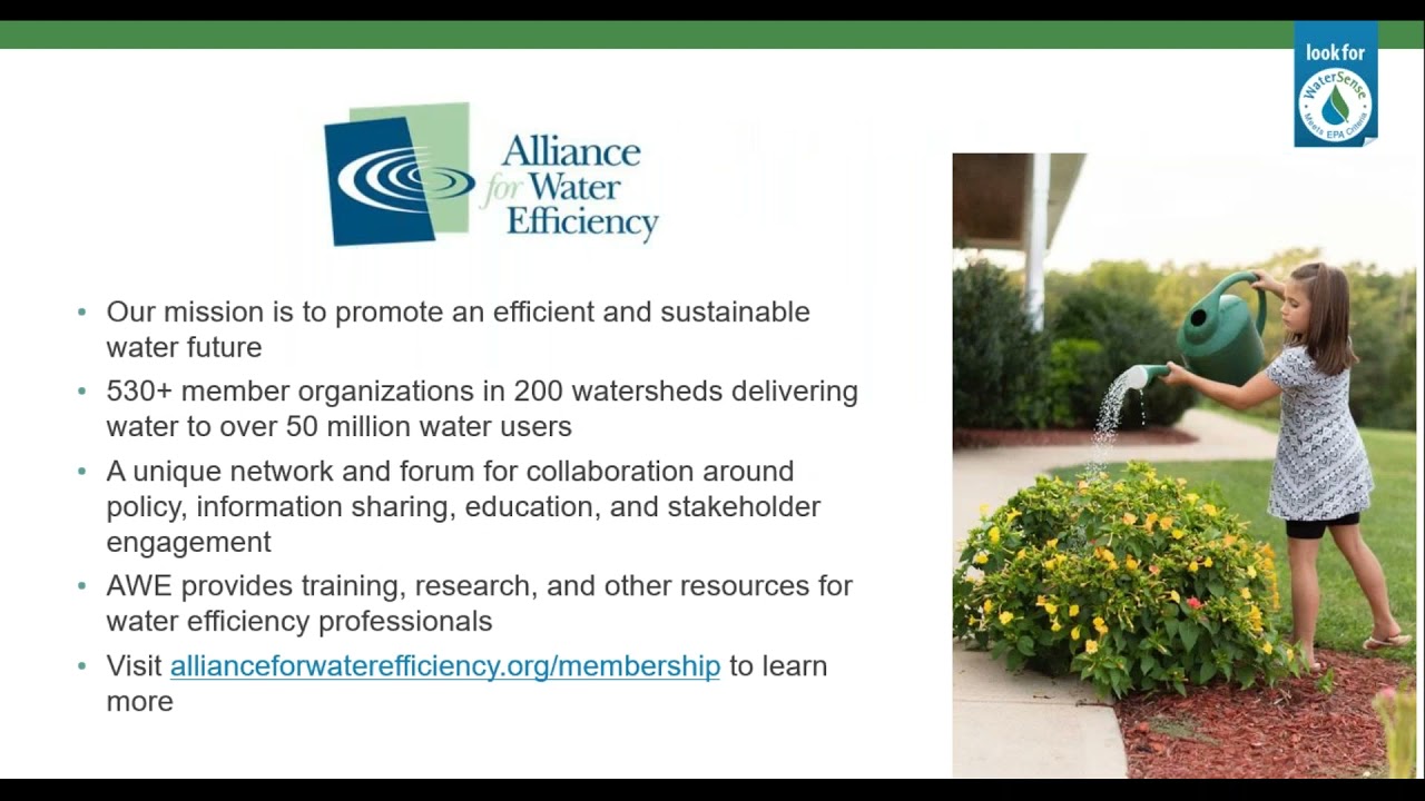 AWE and EPA WaterSense Outdoor Water Webinar Series - When in Drought ...