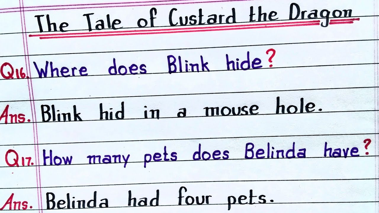 Where does Blink hide? | How many pets does Belinda have? | The Tale of ...