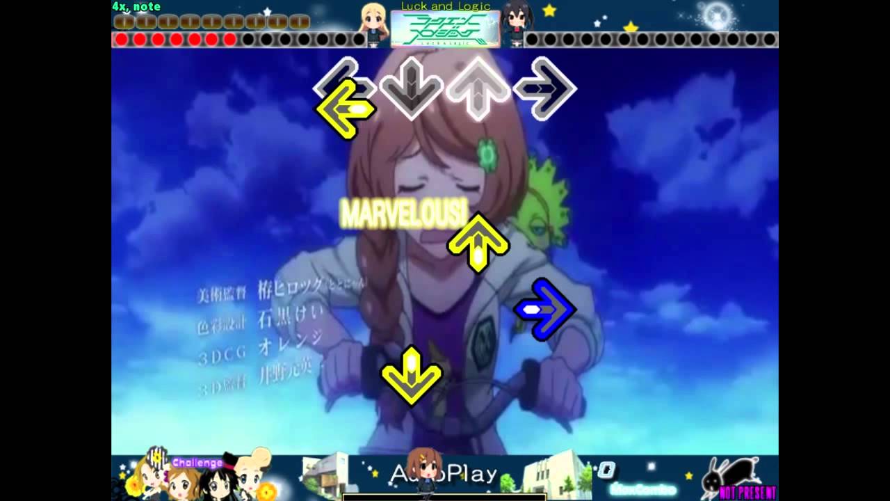 【StepMania歌譜】幸運邏輯OP Luck and Logic - YouTube