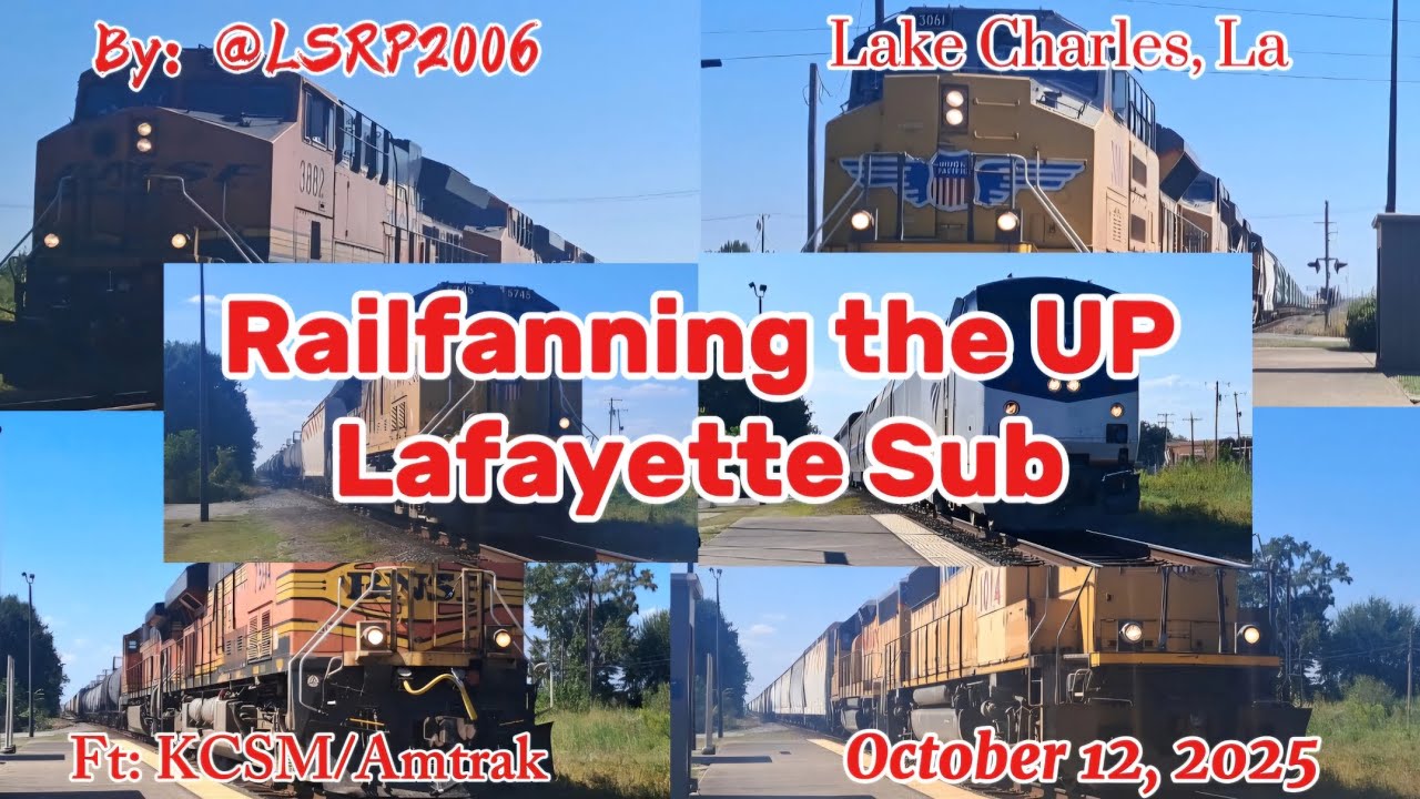 Featuring KCSM & Amtrak: Railfanning the UP Lafayette Sub in Lake ...