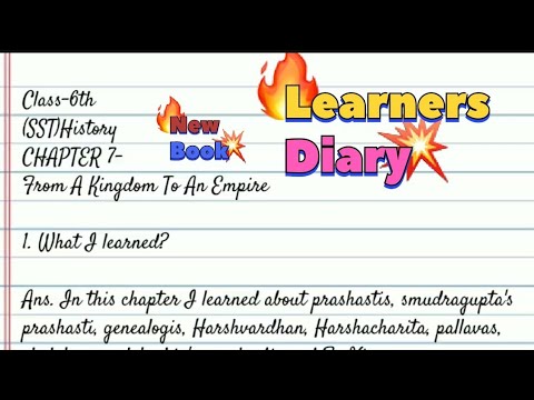 Learner's Diary /Class-6 / History /Ch-7. From A Kingdom To An Empire / New NCERT Book/#learn # ...